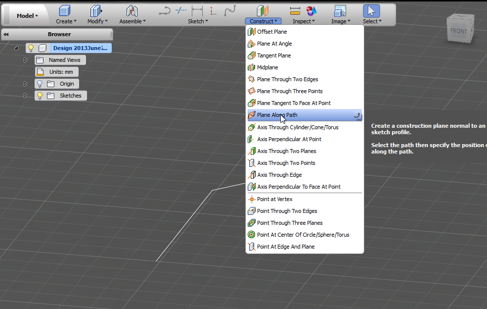 Solved: Creating a line or sketch in 3D space (for a pipe sweep or ...