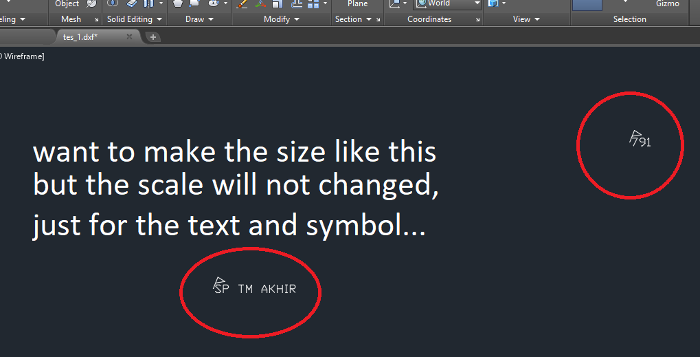 Solved: How do i change the text/symbol size without change the scale ...