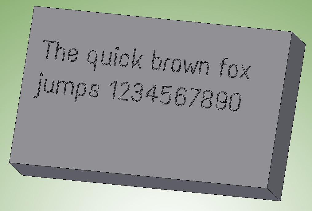 Good Inventor Font For Accurately Depicting Machine Engraving Of Text ...