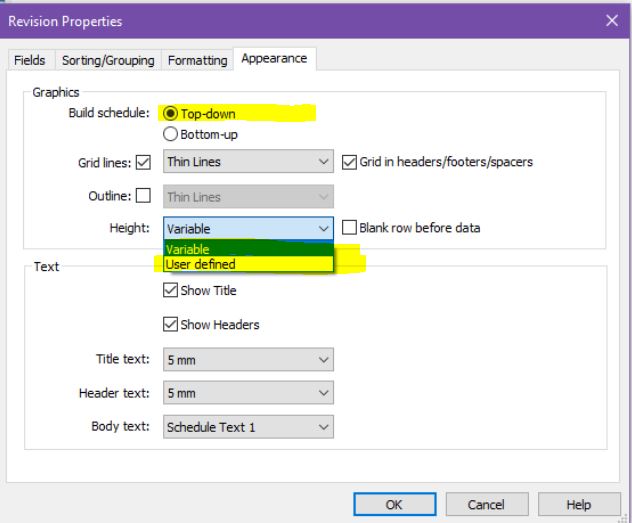 split revision schedule - Autodesk Community