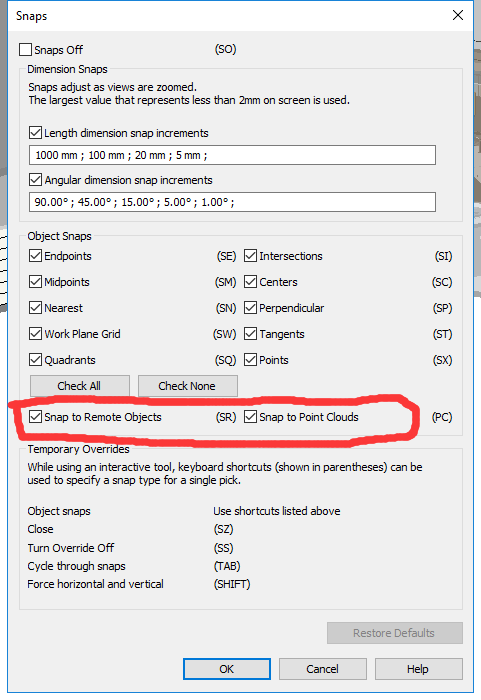 How to change settings in snap dialog by Revit API? - Autodesk Community