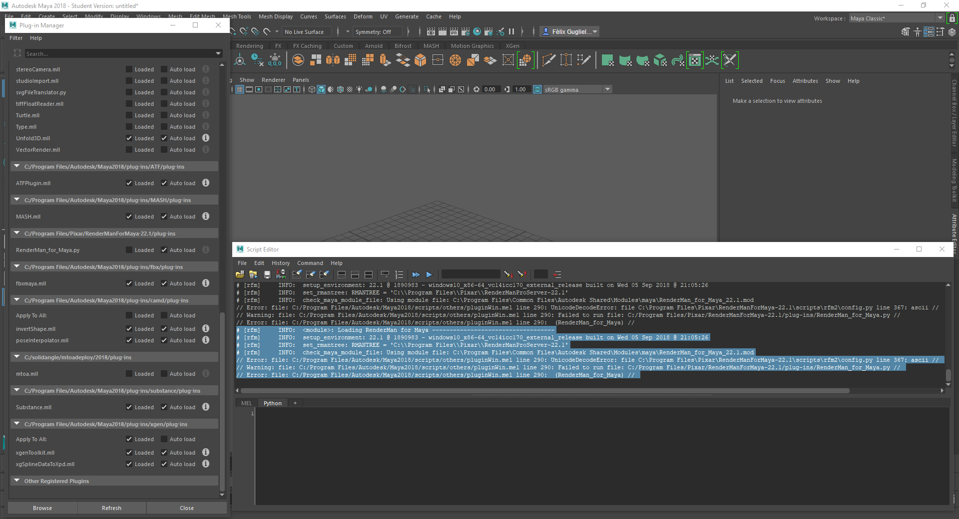 Résolu : [Renderman] 22 Plug_in can't be load - Autodesk Community