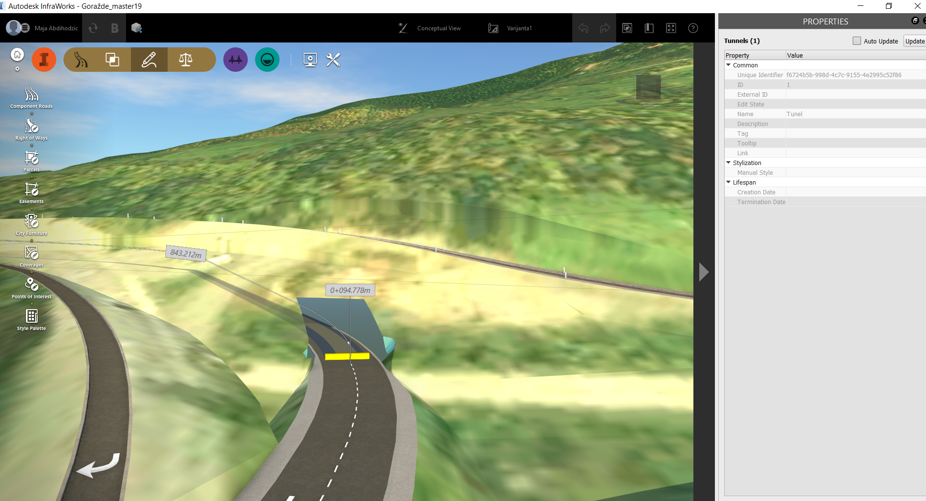 Solved: How to edit tunnel for component road - Autodesk Community