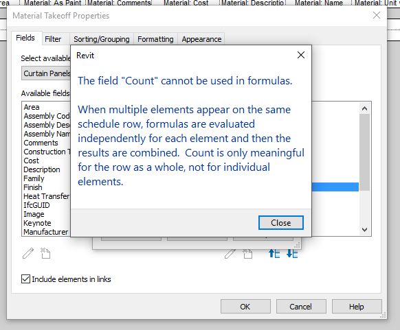 Solved: How to give Count based formulas in Schedules ? - Autodesk Community