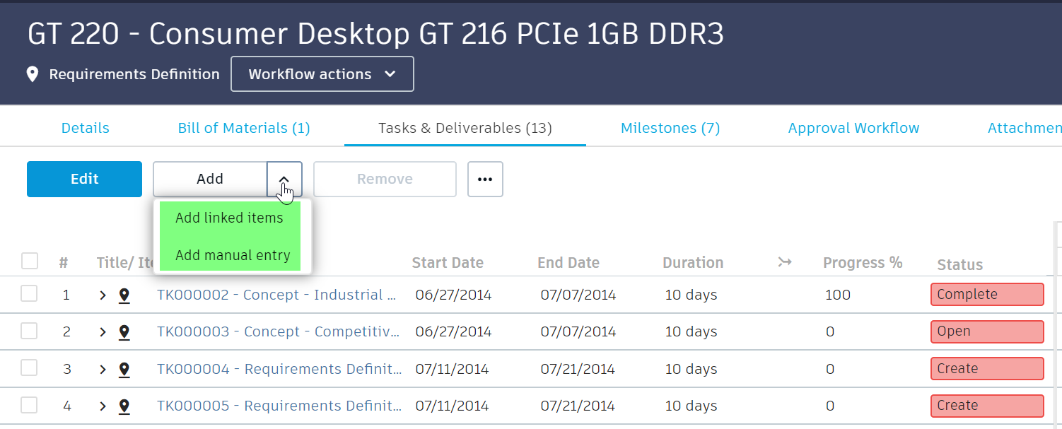 Solved: Modern UI: "Create new" item in "project management tab ...