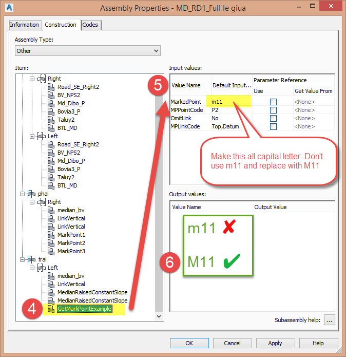 Solved: How to creat "link to mark point" subassembly by Autodesk Subassembly Composer ...