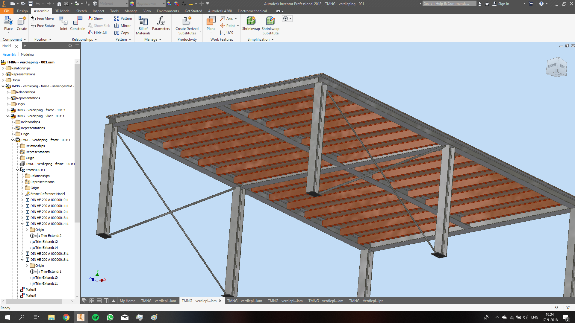 Inventor 2018 Frame Generator Freestanding Flooring Stress Analysis ...