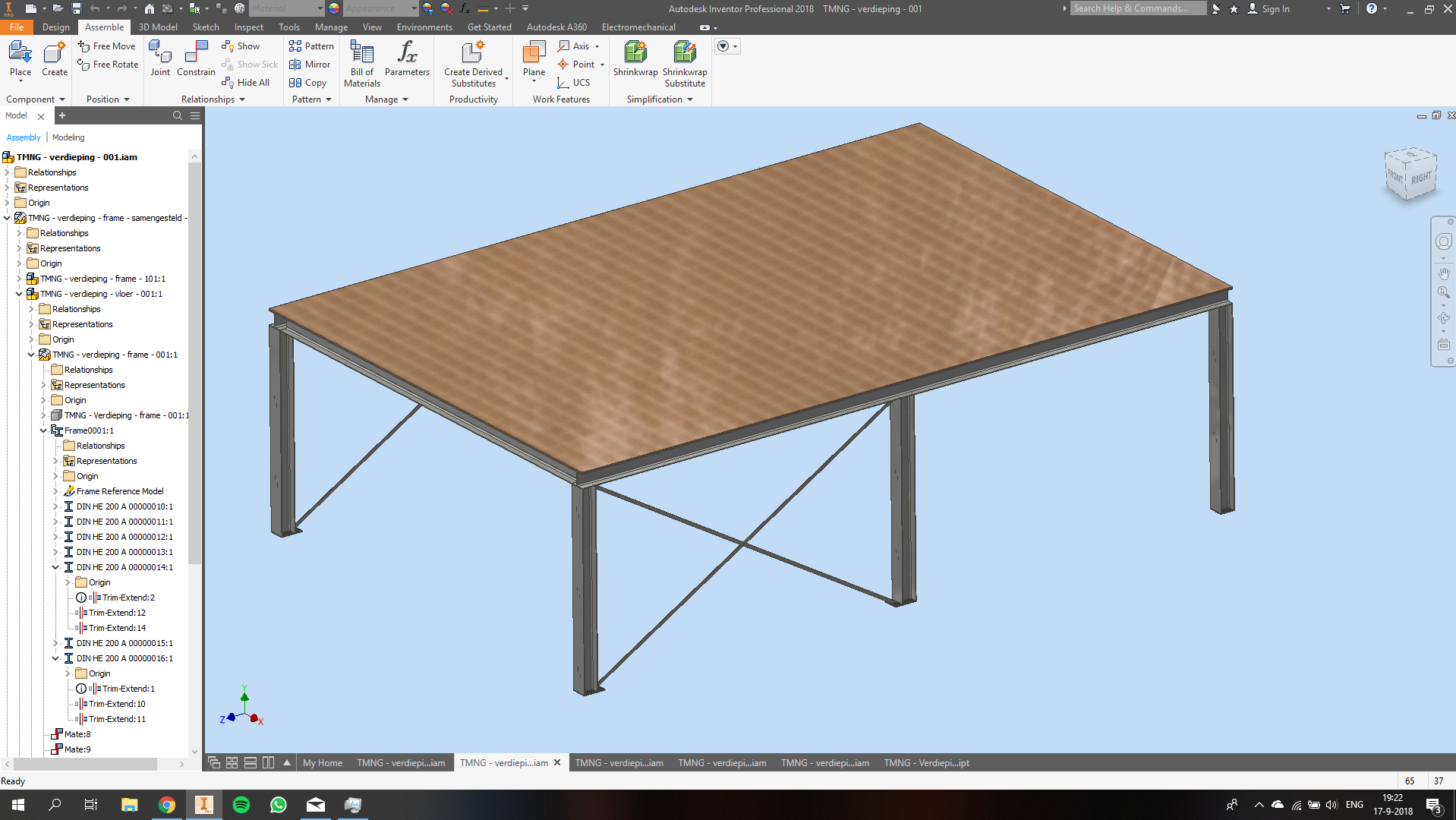 Inventor 2018 Frame Generator Freestanding Flooring Stress Analysis ...