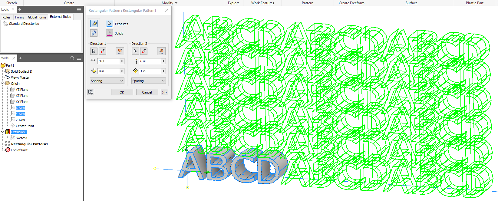 Rectangular Pattern For Text - Autodesk Community