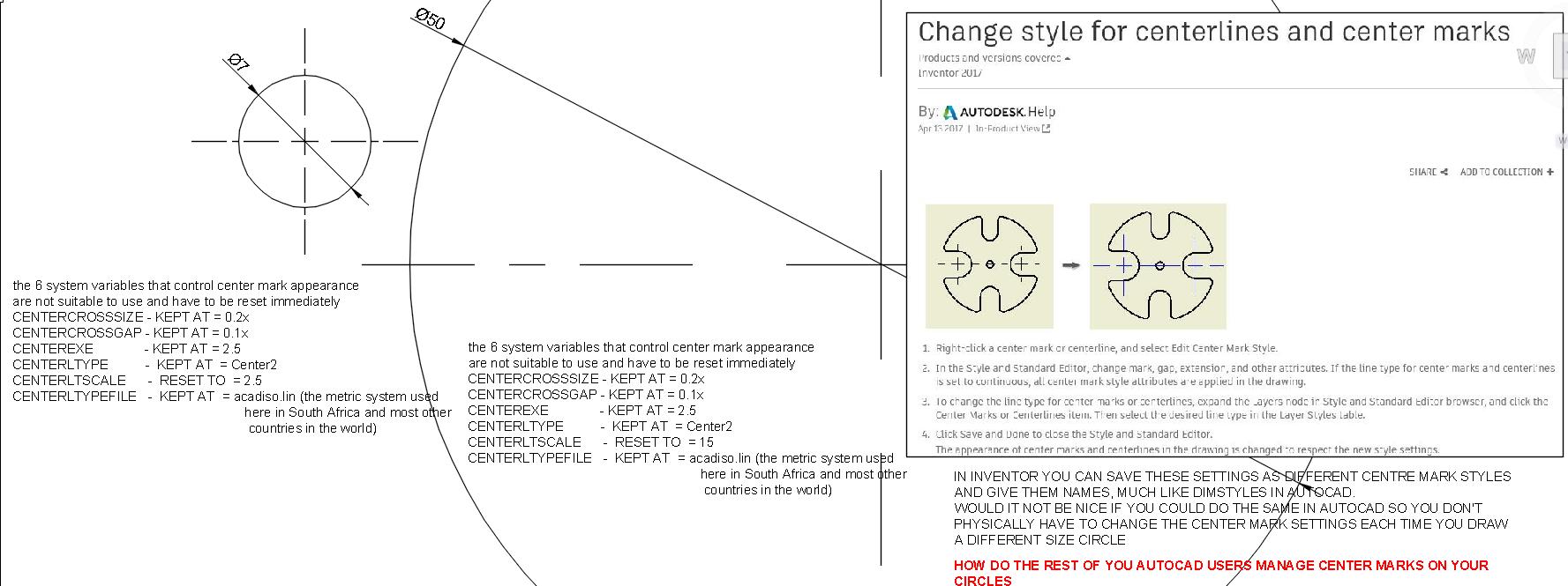Managing Circle Center Marks - Autodesk Community
