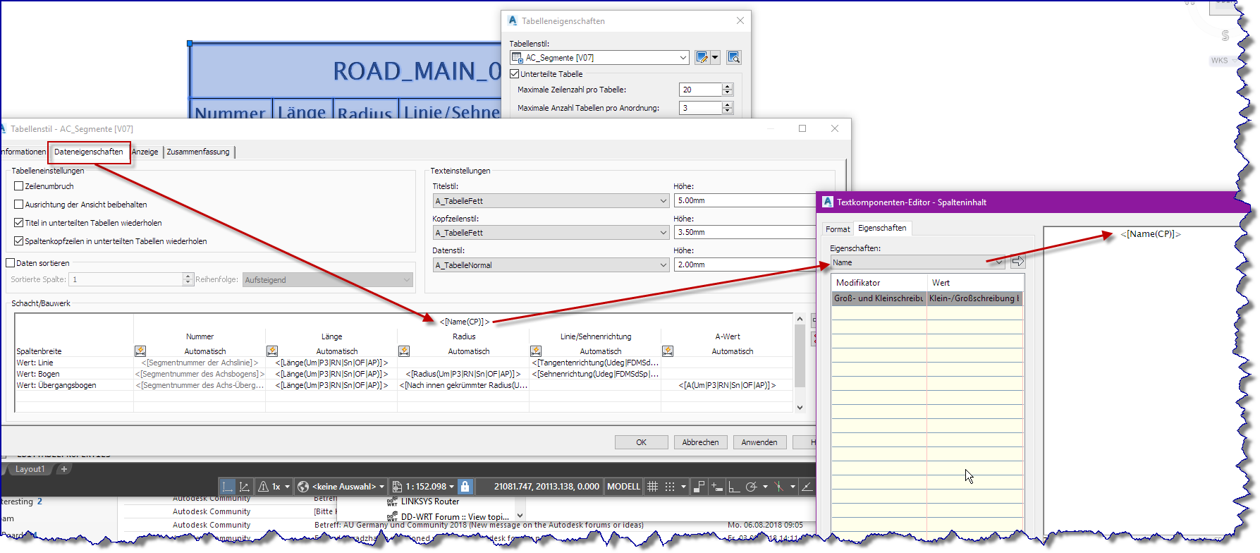 Automatically add Alignment name to curve table title - Autodesk Community