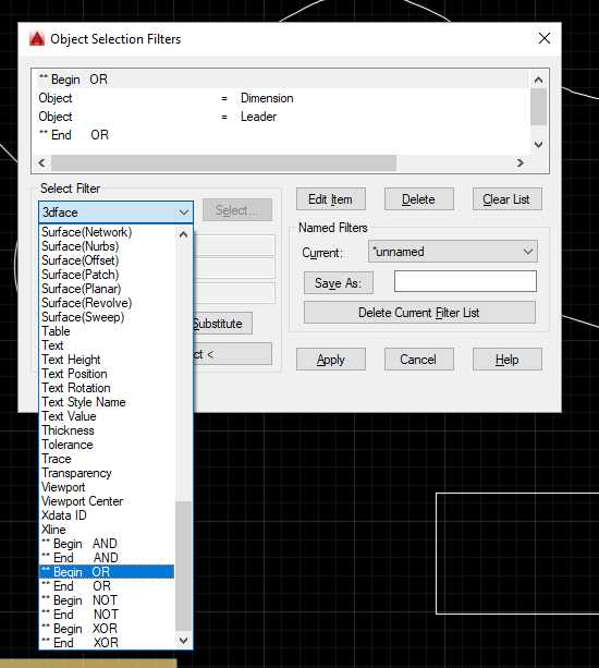 Solved: Selection filter with multi object. - Autodesk Community
