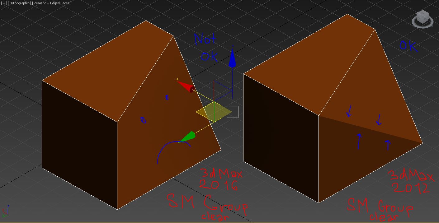 Clearing Smooth Groups for each "invisible" triangles of every polygon ...