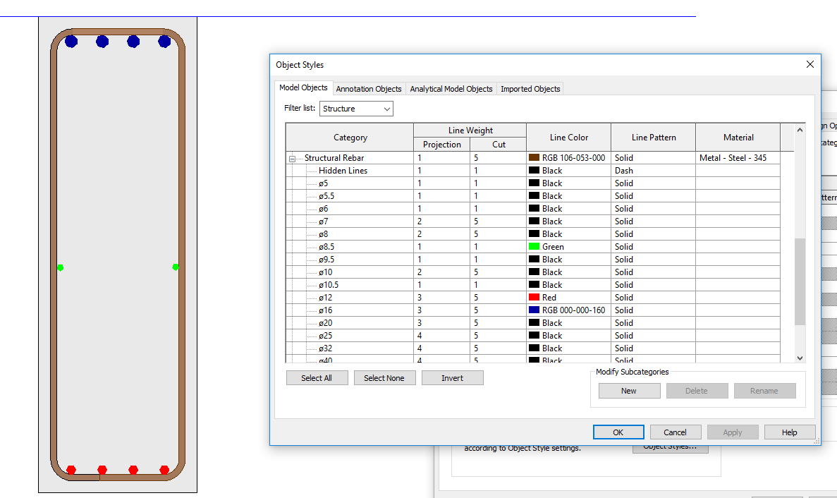 Solved: Rebar colour in cross section - Autodesk Community