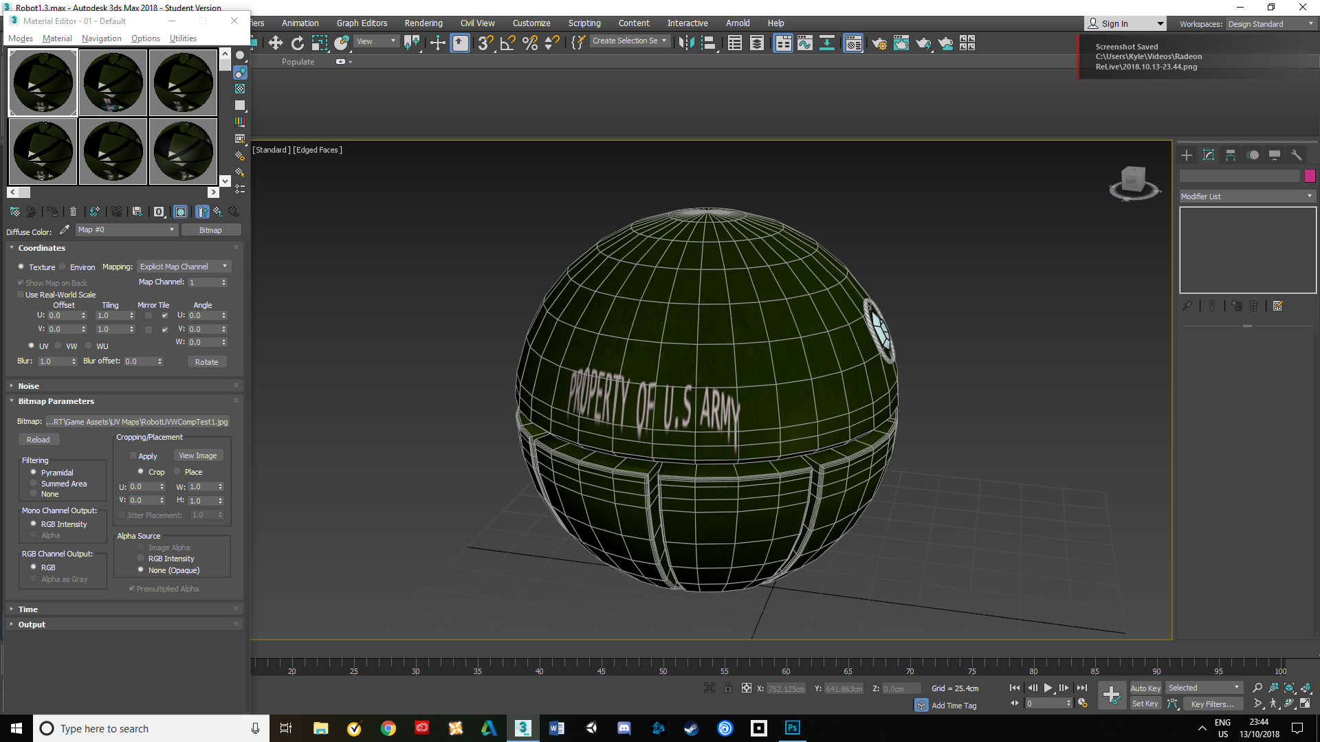 How to put bitmap texture on a sphere? - Autodesk Community