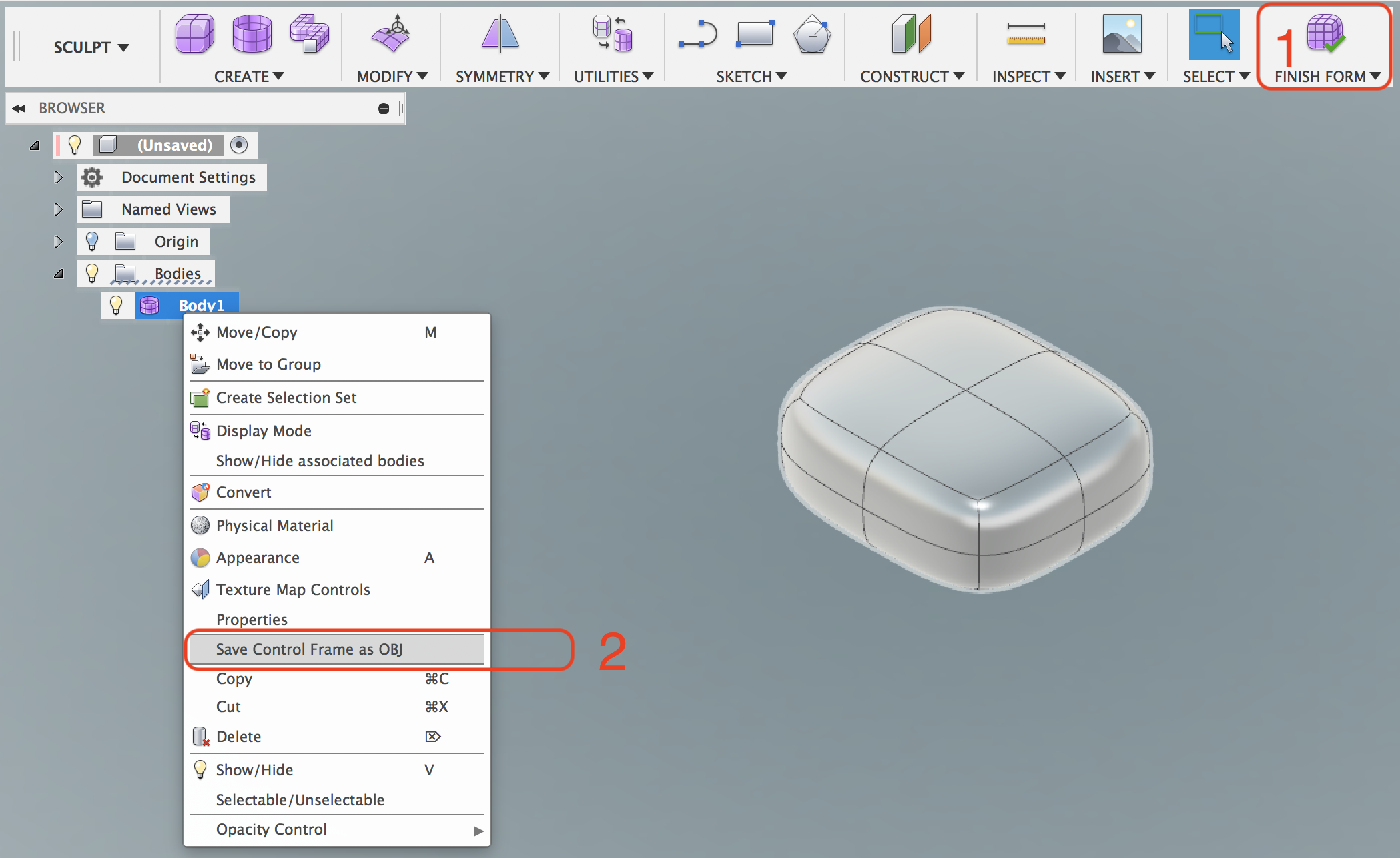 Solved: Converting low poly surface to solid and how to round flat ...