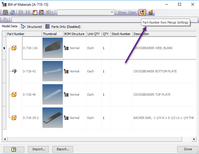 Inventor 101: consolidating identical items in parts list. - Autodesk Community