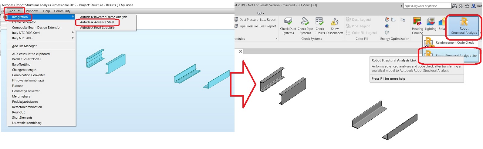 Solved: 'Mirrored' items exported to Revit from Advance Steel are not placed correctly ...