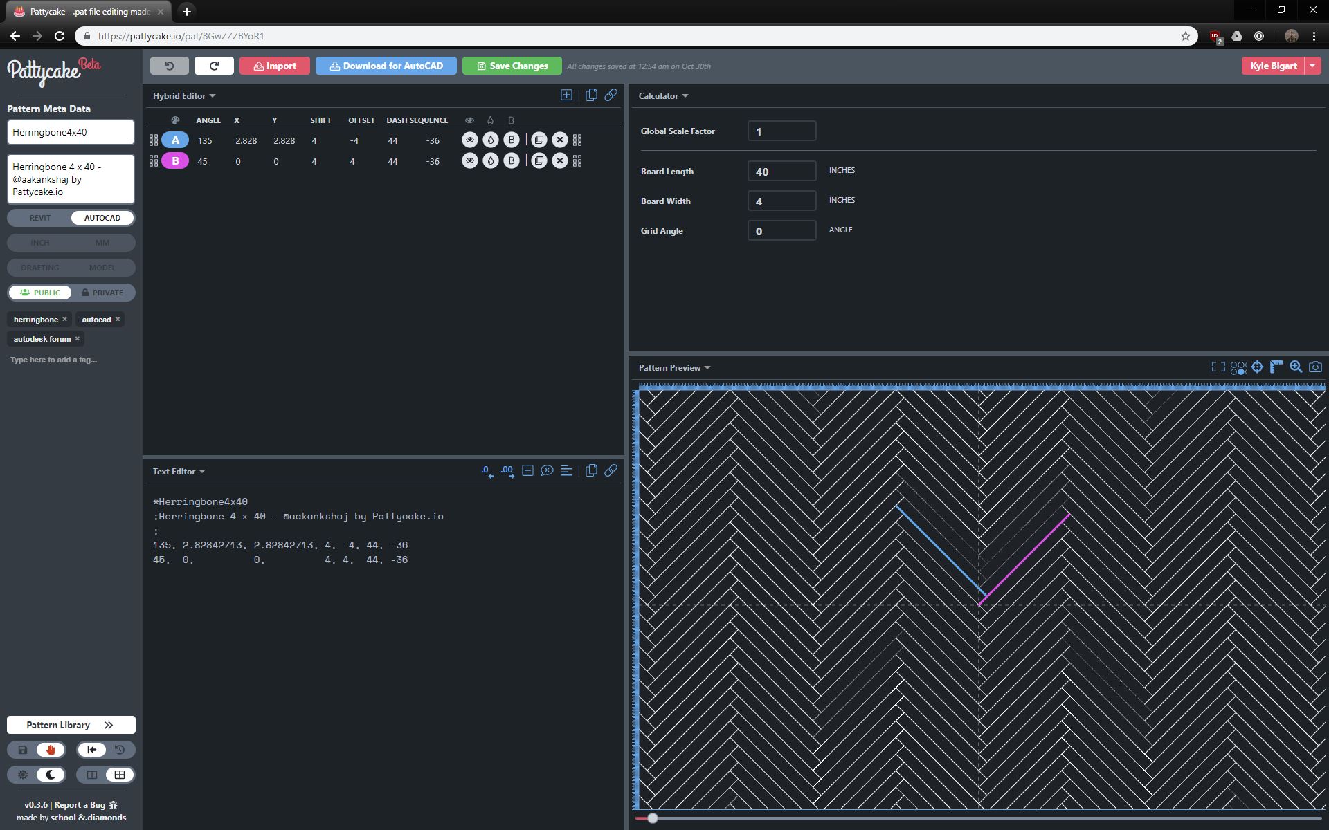 Solved: Herringbone Pattern .pat file - Autodesk Community