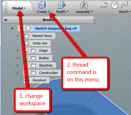 Solved: How to do threads with Inventor Fusion? - Autodesk Community