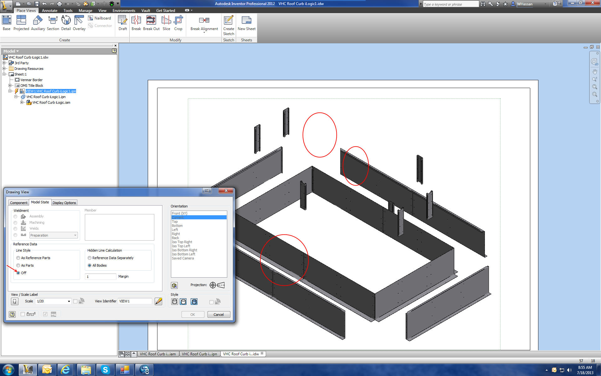 Reference parts' visibility in Drawing - Autodesk Community