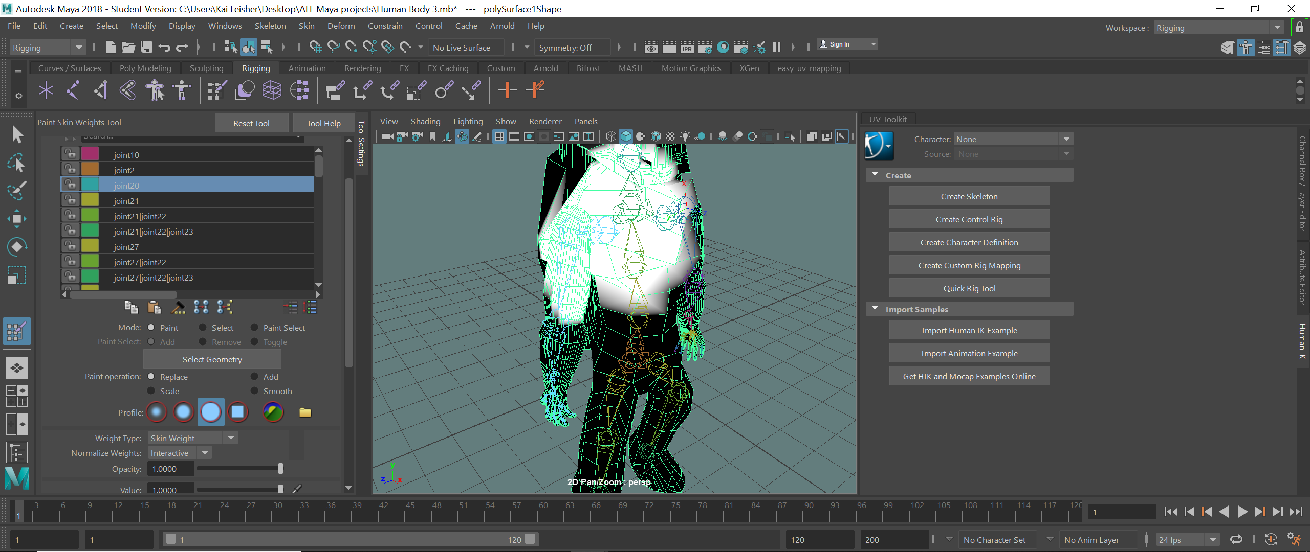 Solved: Unable to assign weights to certain joints - Autodesk Community