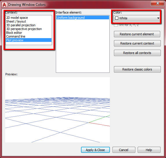 AutoCAD 2018 MAC - Hintergrundfarbe von schwarz zu weiß ändern ...