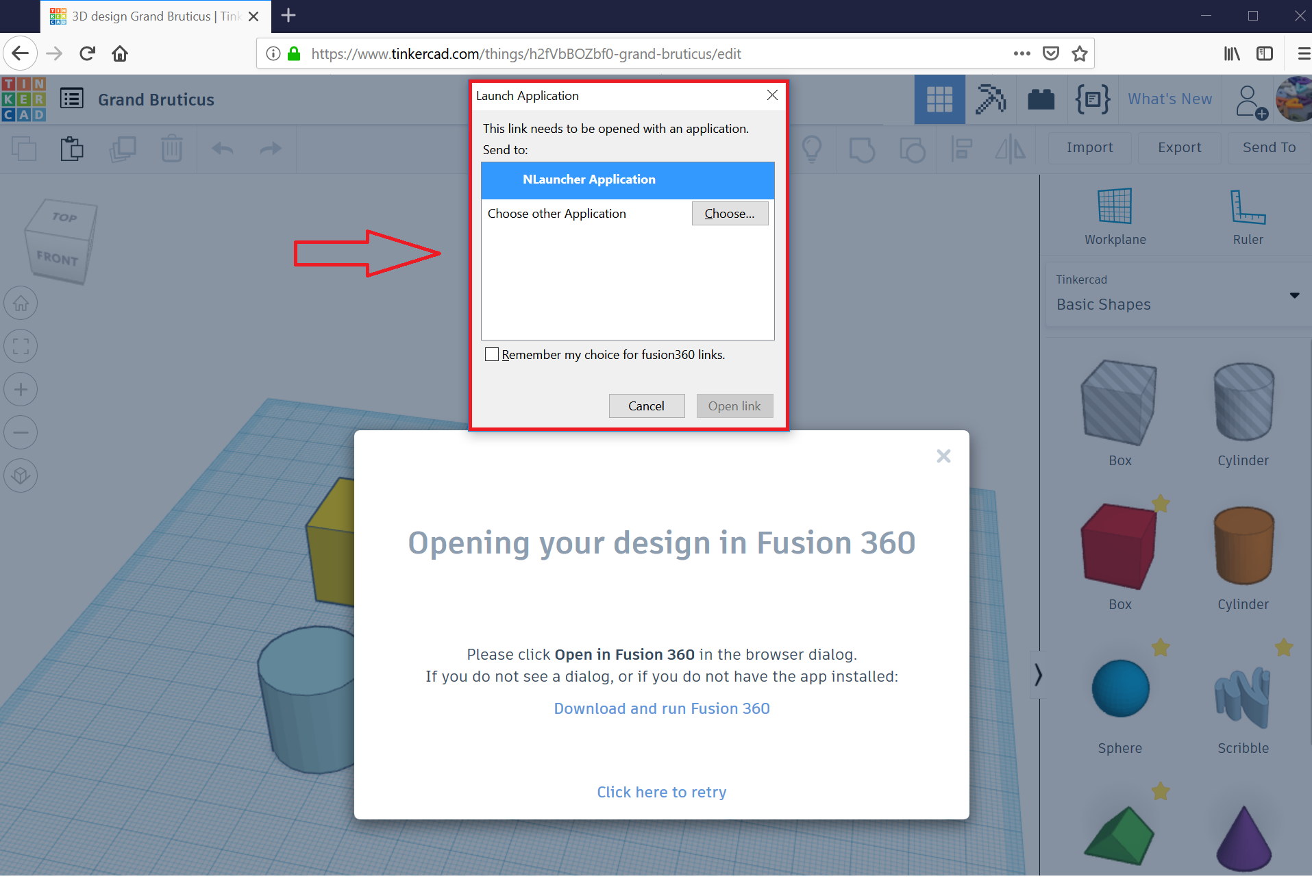 Solved: Sending objects from Tinkercad to Fusion 360 nothing happen ...