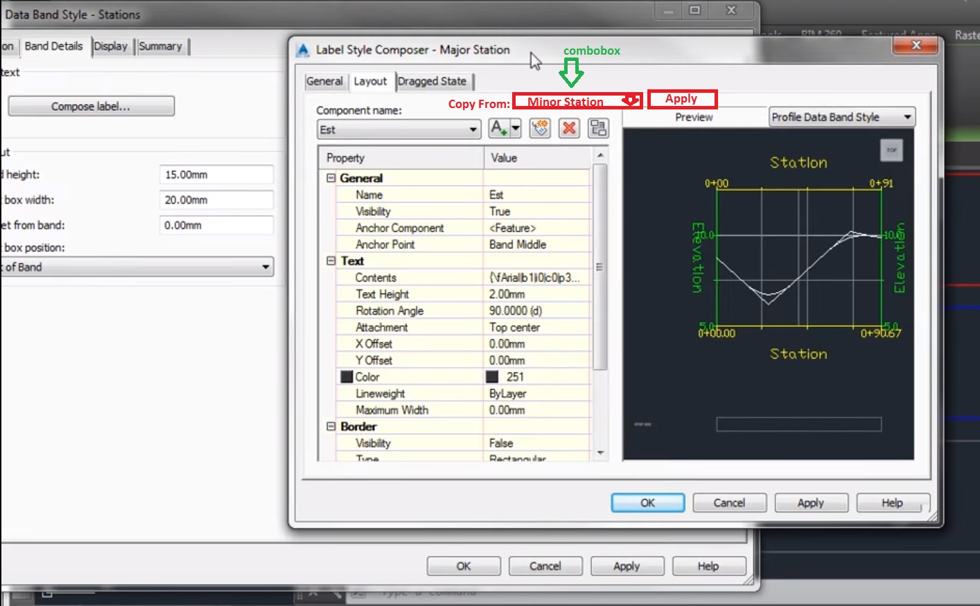 Setting profile Data band Styles or Section View band Styles is really ...