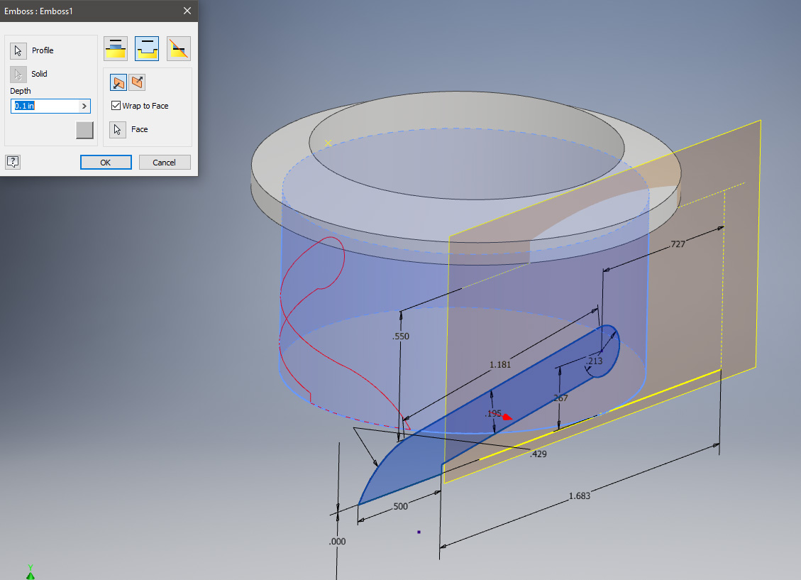 Solved: Emboss issue - Autodesk Community