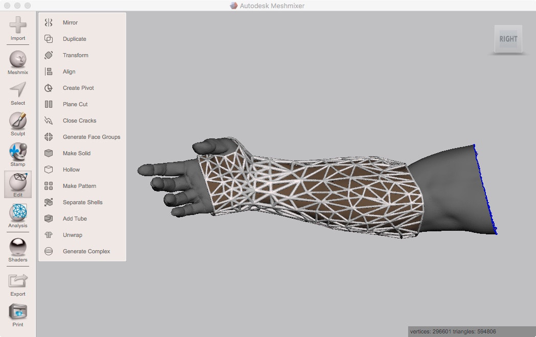 Solved: Creating various casts/splints for a 3d scanned right arm - Autodesk Community