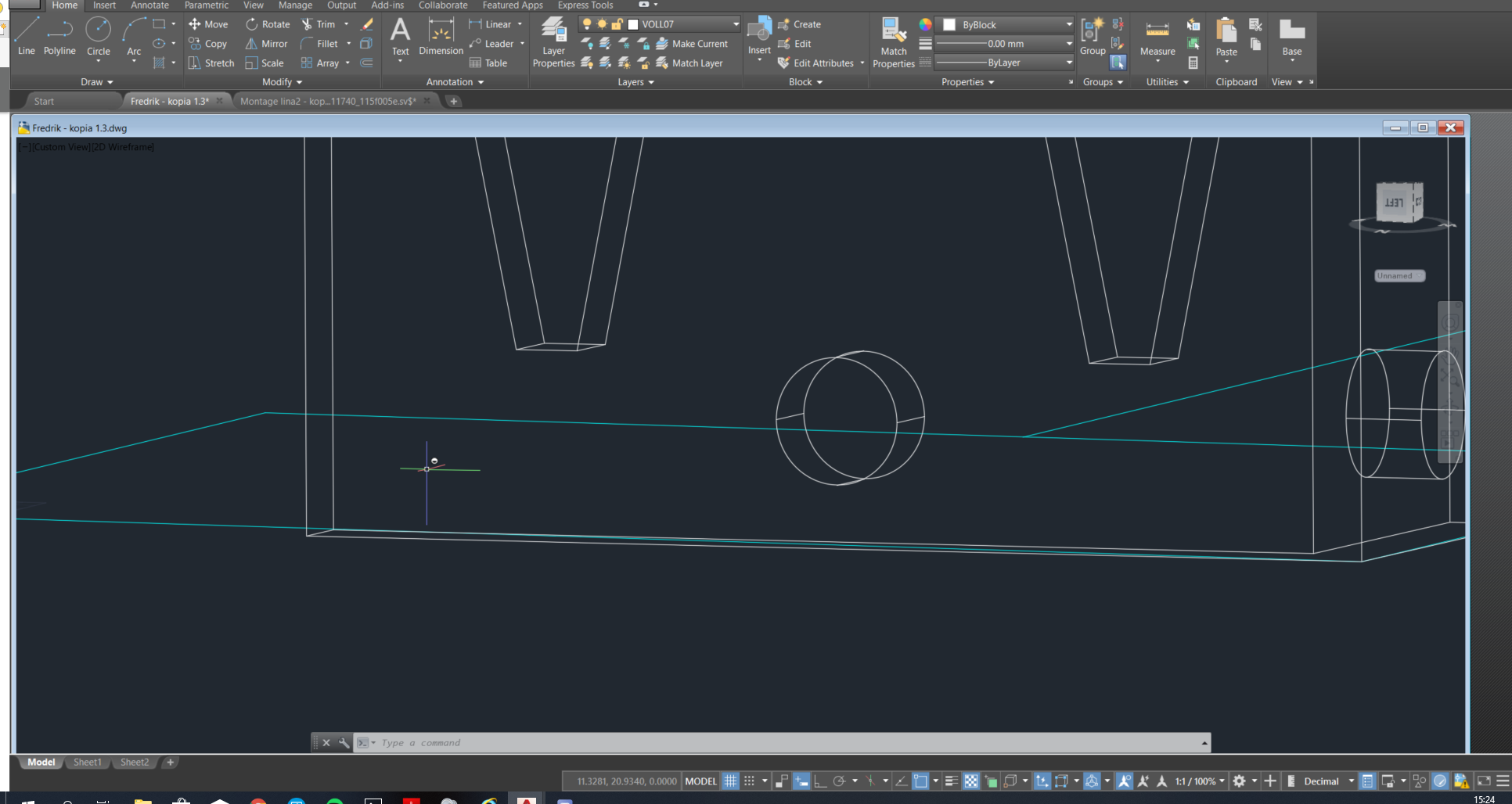 Solved: Rotation, angle, lines getting along in a horisontal way - Autodesk Community