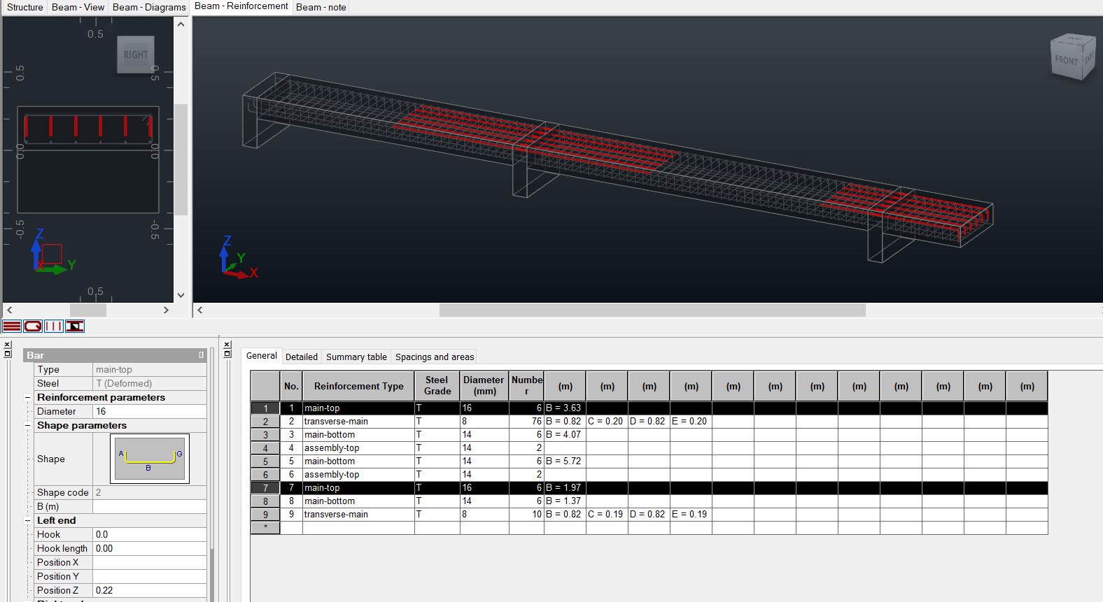 RC Beam required reinforcement of each span - Autodesk Community