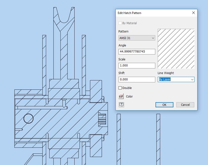 Solved: Inventor 2017 Hatch Pattern Angle Value Does Not Stay As ...