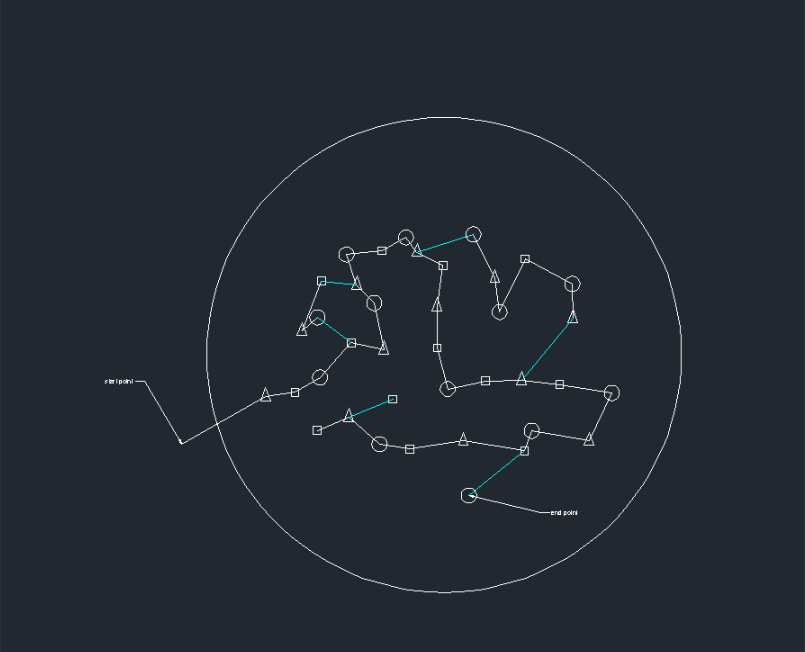 Solved Connect All The Blocks Without Going Over A Polyline Autodesk Community