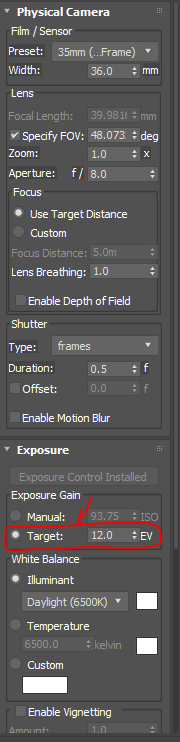 Solved: 3ds Max 2018 physical camera - F number and shutter Speed ...