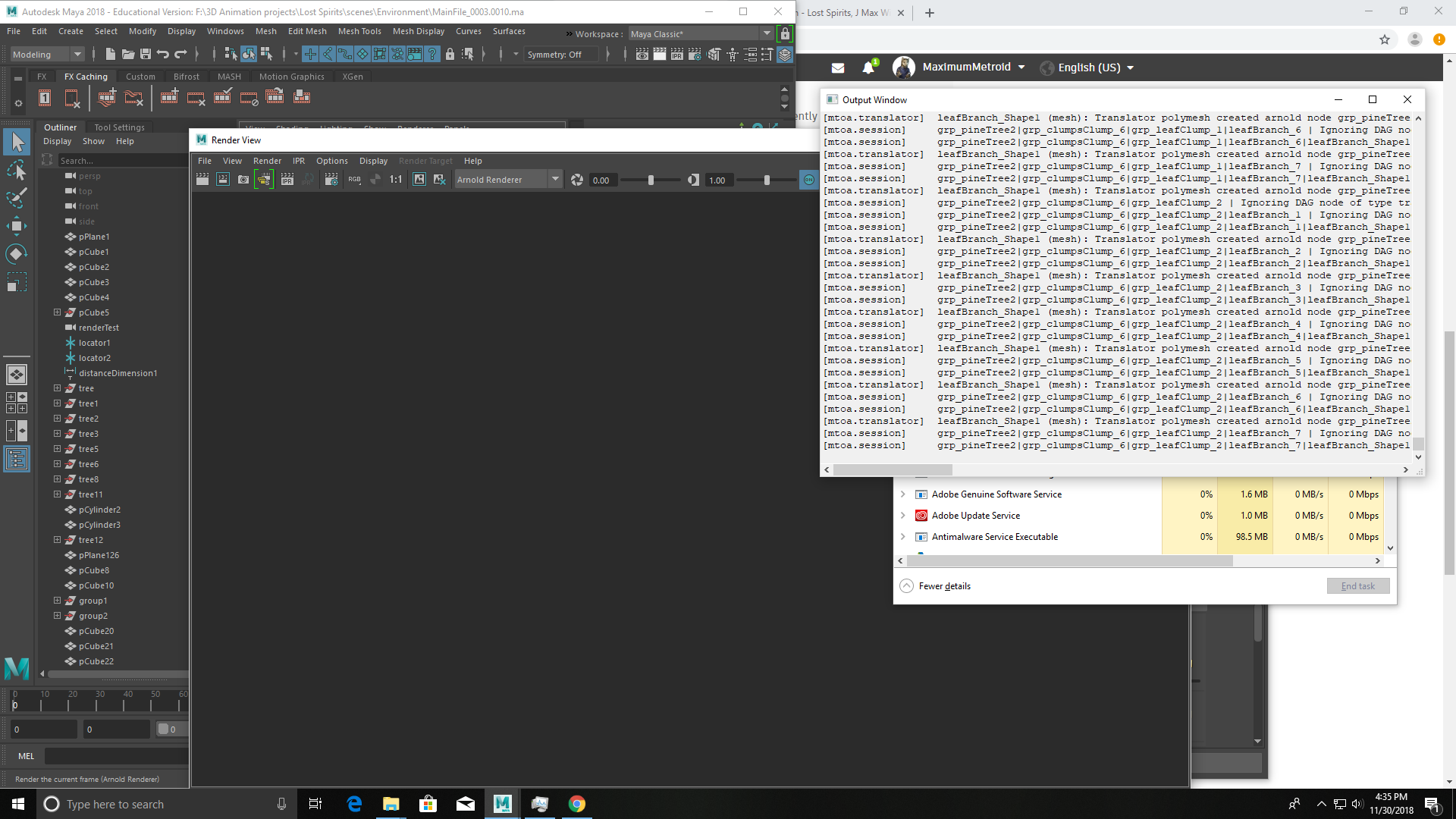 Arnold render button causes maya to freeze - Autodesk Community