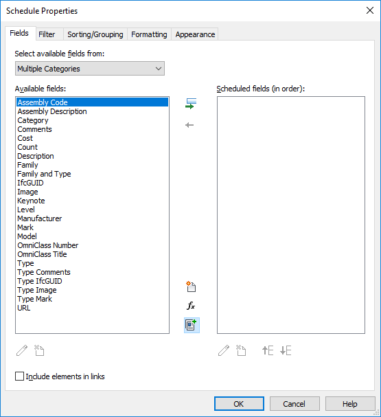 Solved: Multi-Category Schedule - Length & Size parameter values missing - Autodesk Community