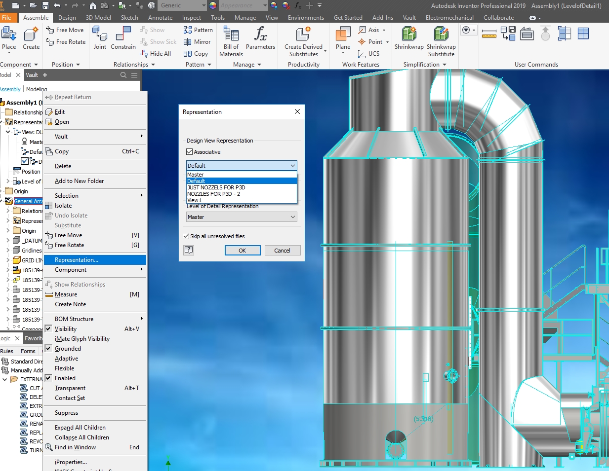 SUB ASSEMBLY DESIGN VIEW to DEFAULT to ASSOCIATIVE DEFAULT VIEW, not MASTER - Autodesk Community
