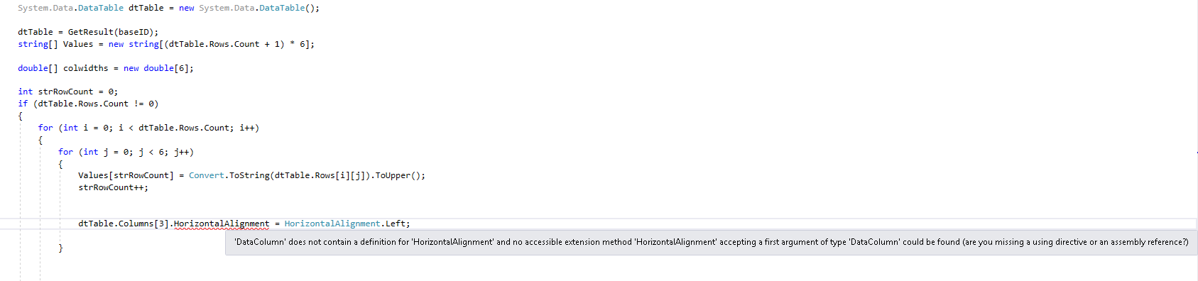 How to set Text alignment to column in Datatable - Autodesk Community