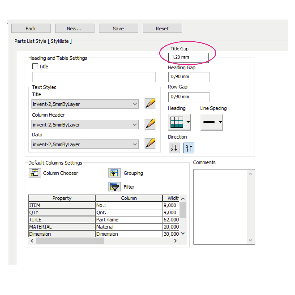 Editable Title Gap - Autodesk Community