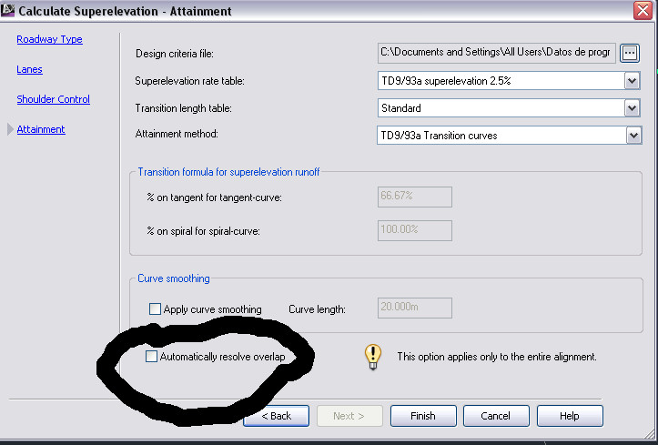 Solved: How c3d resolve superelevation overlaps? - Autodesk Community