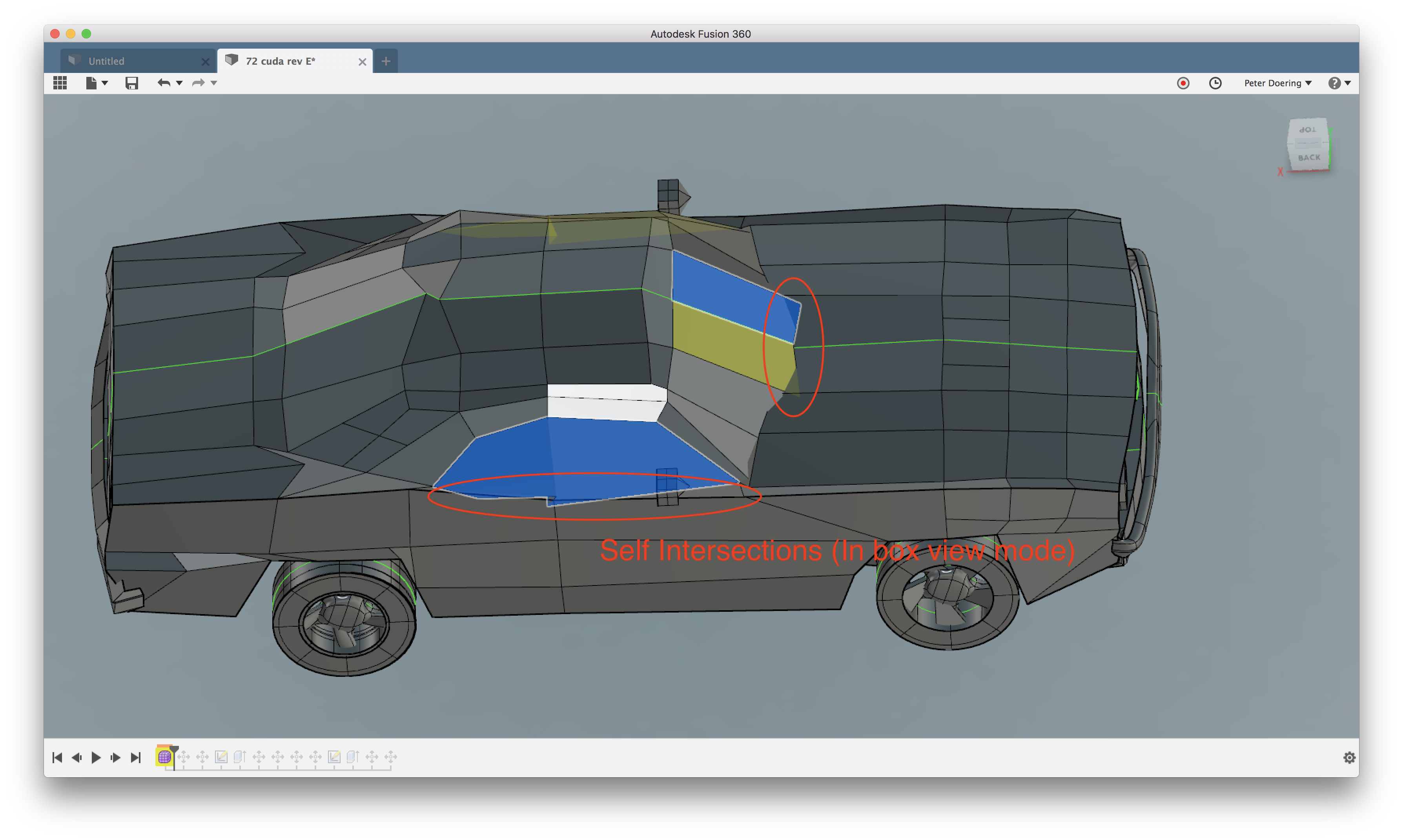 Solved: highlisghed surfaces may be self intersecting - Autodesk Community