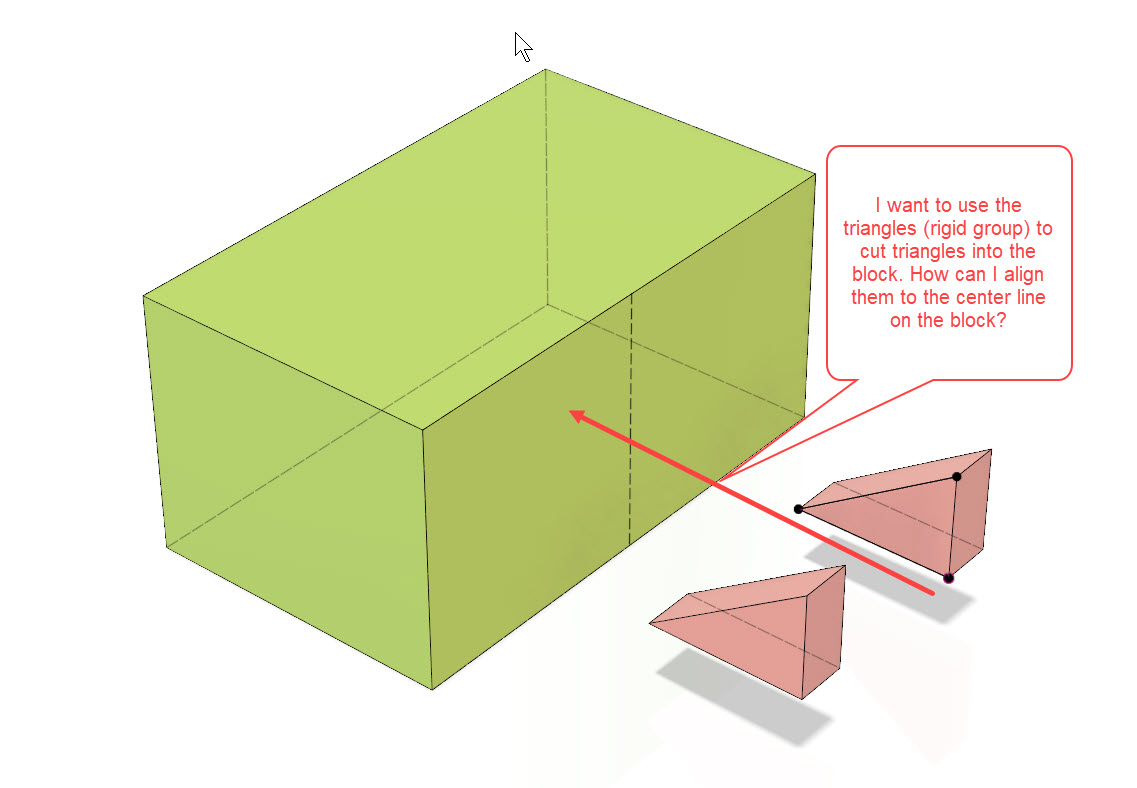 Solved: How to center align a rigid group to a body center line ...