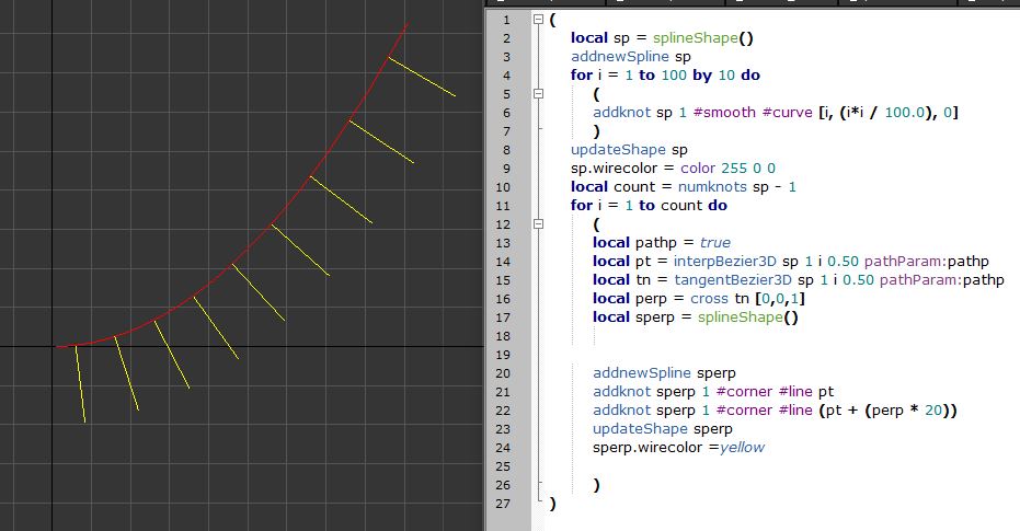 Solved: Draw a line perpendicular to the spline - Autodesk Community