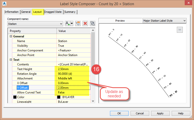 Change the Alignment Station Label Style - Autodesk Community