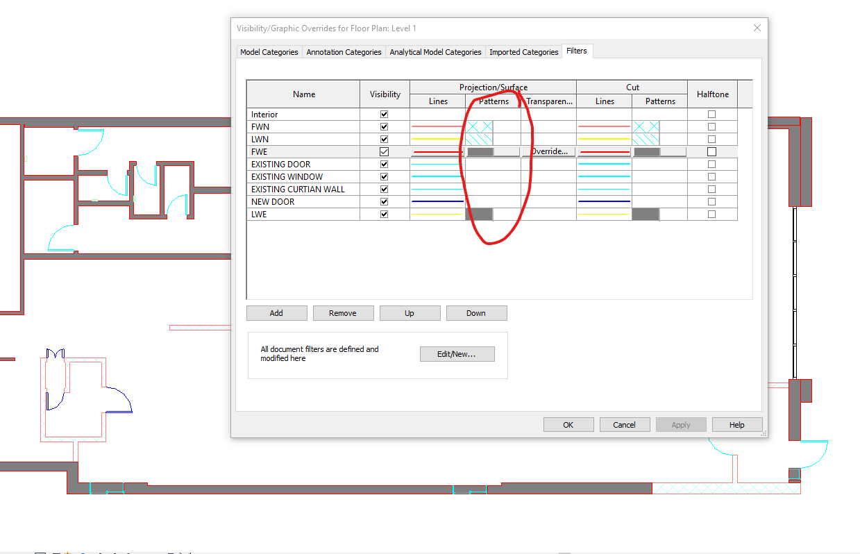 Solved: changing the visibility of the wall under the window - Autodesk Community