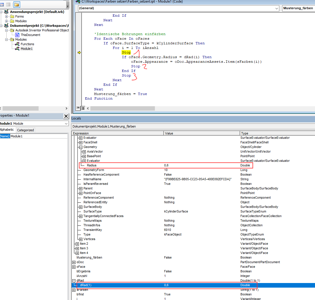 Gelöst: VBA (Inventor 2018) - Identische Werte werden nicht erkannt - Autodesk Community