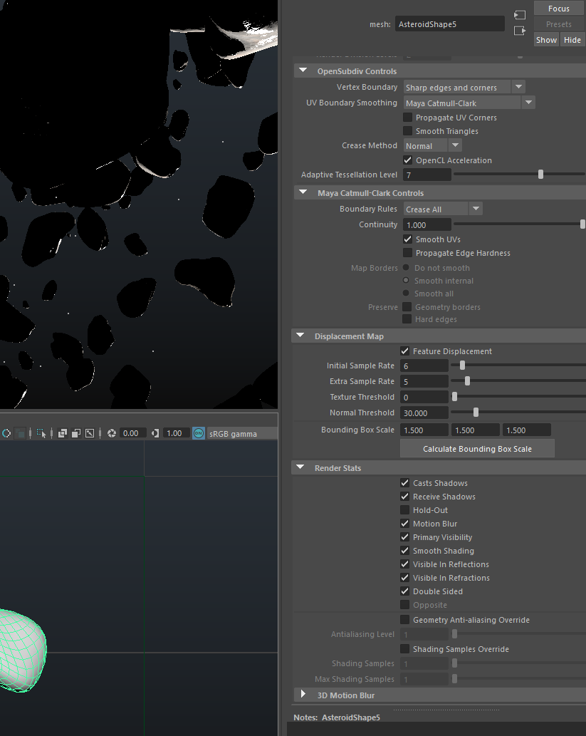 Need help with displacement maps on instanced particle objects - Autodesk Community