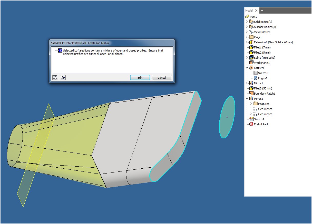 Solved: Creating a loft from different 2D Sketches in seperate planes. - Autodesk Community
